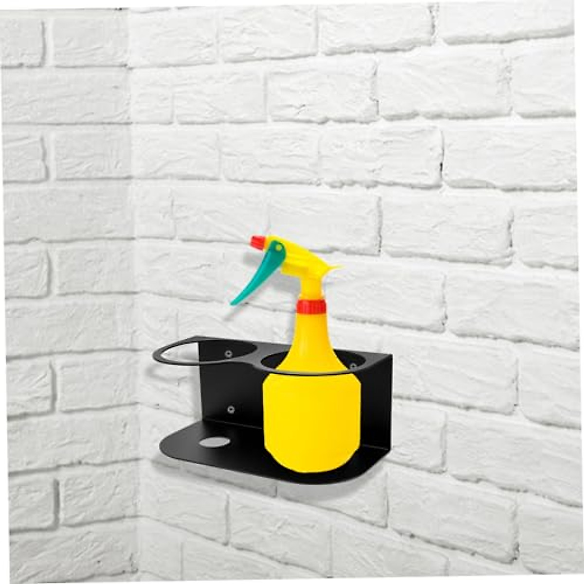 Spray Bottle Holder Hook Spray Bottles Wall Hanging Storage Racks Spray Bottle Hanger Spray Bottle Mounting Bracket Spray Bottle Wall Mount Wall Bracket Black Stainless Steel Gatuida