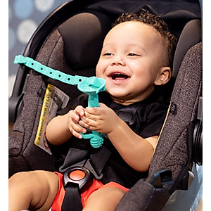 Busy Baby Toy Bungee - Dishwasher Safe Toy Strap - 100% Food-Grade Silicone (Pewter)