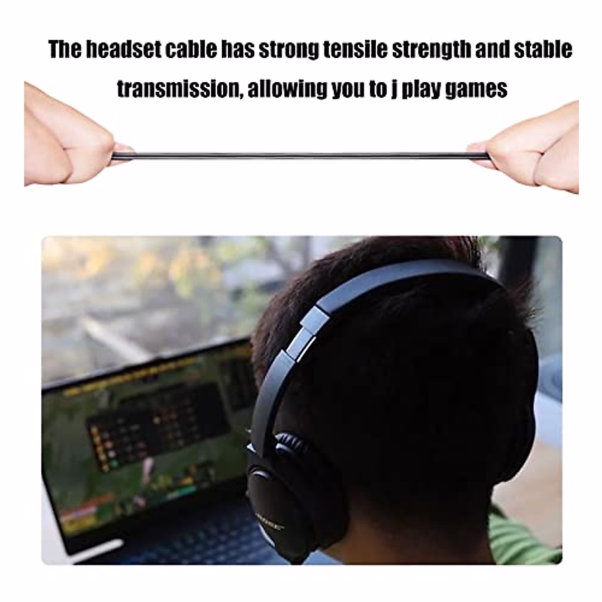 Tobysome Replacement QuietComfort 35 Boom Microphone Cable QC35I Cable Cord with Mute Switch Compatible with Bose QC 35 & QuietComfort 35 II Headphones for PS4 PS5 Xbox One