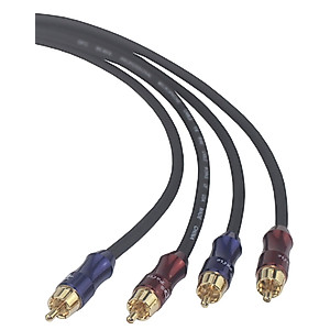 VKheroKV [Wv-rcato2/rcakite-05] RCA Stereo Plug Male to Dual RCA Stereo Plug Male 1 Input 2 Output Stereo Audio Splitter Cable/Gold Plated Plug / 4n OFC Pure Copper Wire (1.5FT(50CM))