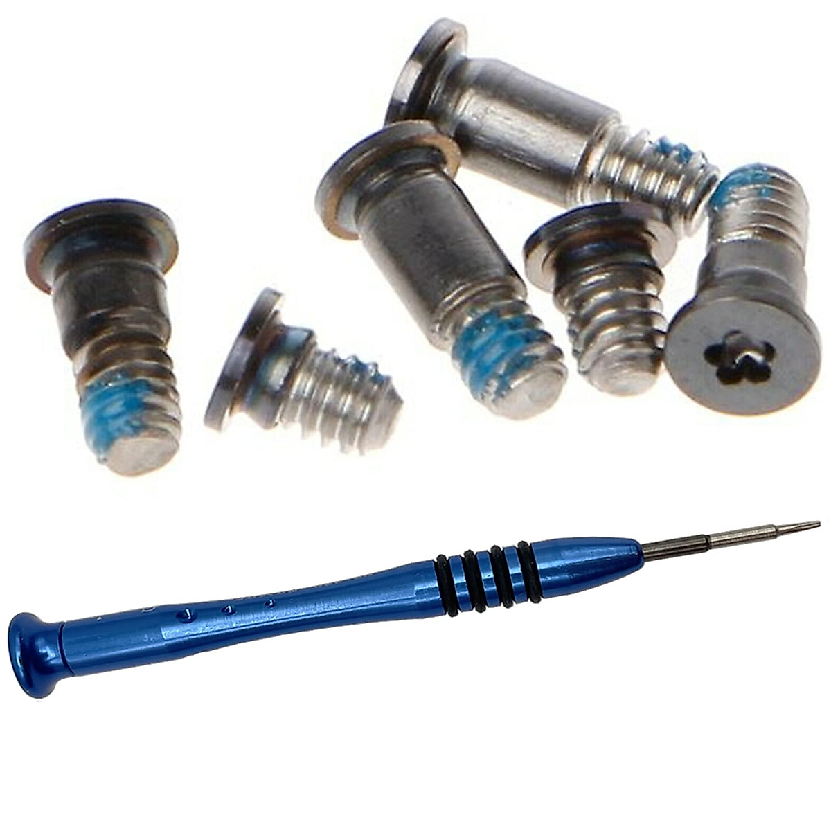 Space Grey Silver Bottom Case Cover Screws+Screwdriver for MacBook A1708 Late 2016 Mid 2017 A2159 2019 Space Grey Silver Bottom Case Cover Screws (Silver Screws)