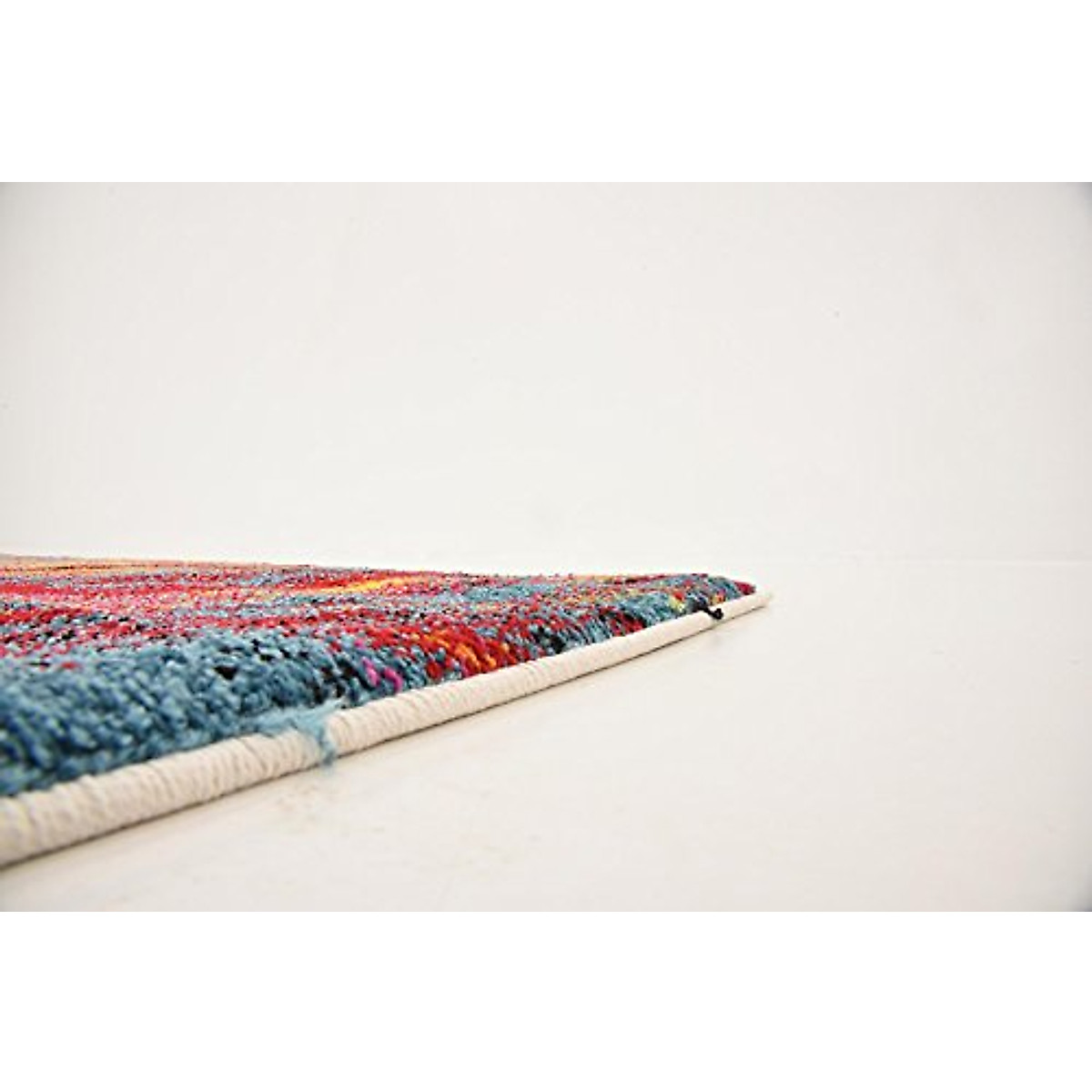 Unique Loom Lyon Collection Modern Abstract Tie-Dye Fireworks Area Rug, 5 x 8 Feet, Multi/Blue