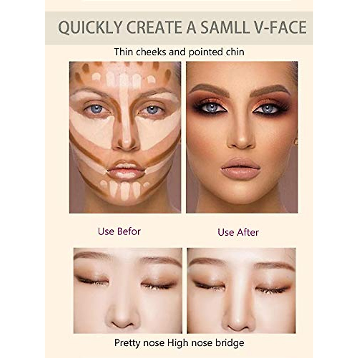 MIRORA Contour Stick, Concealer Contour, Shading Highlighter Stick for Makeup, 2 in 1 effect Face Cosmetics (2 Colors, Lvory, Dark Brown)