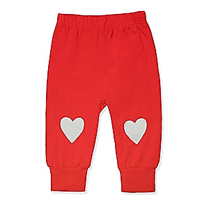 My First Valentines Day Baby Boy Outfit Long Sleeve Rompers Heart Printed Pants 3PC Set 3-6 Months Navy Blue