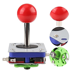 1pcs Arcade Joystick, Adjustable Competition Style Long Handle Joystick Classic 2/4/8 Way Game Joystick Ball for Arcade Gaming Cabinet Button Kit