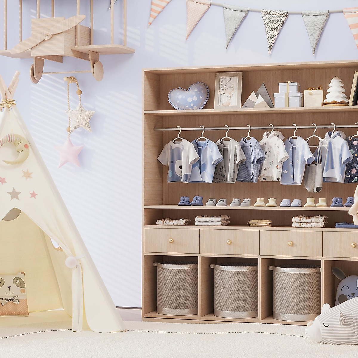 Baby Hangers for Closet - Baby Clothes Hangers 60 Pack Plastic Kids Hangers Clothing Infant Toddler Childrens Hangers White