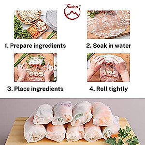 TANISA Organic Brown Rice Paper Wrapper - Healthy Gluten Free Spring Roll Rice Paper Wrappers - Round Rice Wrappers for Fresh Rolls - Vietnamese Rice Paper - Suitable for Any Meal - 8.7 inch - 12 oz