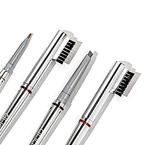 PÜR Beauty Arch Nemesis 4-in-1 Dual-Ended Brow Pencil, Self-Sharpening Component, Built-In Brow Grooming Comb, Conditions & Strengthens Brow Hair- Dark,1 Count (Pack of 1)