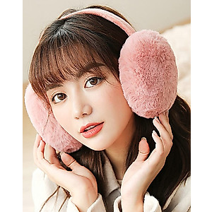 Ear Muffs Warm Furry Earmuffs Ear Warmers for Women Girls, Winter Faux Fur Ear Covers for Outdoor Use