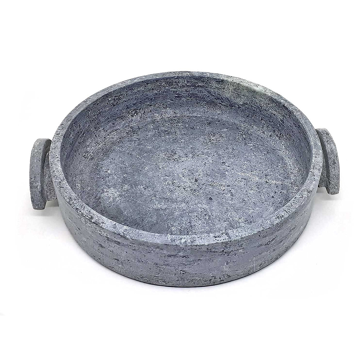 Cookstone 2.4 quarts saute pan and braiser | Handcrafted from a block of pure soapstone | Unique, durable and eco-friendly | Non-toxic and Non-stick | One time seasoning |THE GREEN ALTERNATIVE TO CAST
