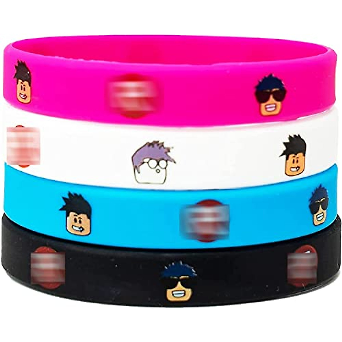 VIdeo Games Party Favors, 74Pcs Video Game Birthday Decorations Kit Include 12 Bracelets,12 Button Pins, 50 Stickers Party Supplies for Boys and Girls