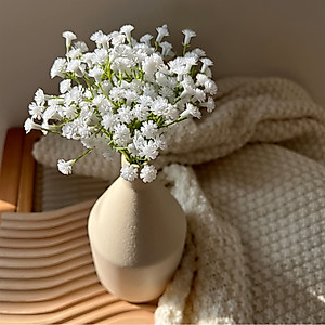 Nubry 10Pcs 30 Bunches Babys Breath Artificial Fake Flowers Bouquet Gypsophila Bulk Flower in White for Wedding Crown Home Party Garden Decor
