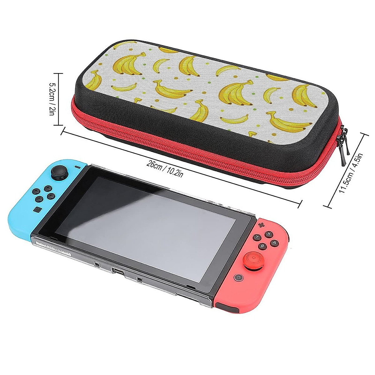 Sweet Banana Fruit Carrying Case For Nintendo Switch Protective Portable Hard Shell Pouch Travel Game Bag