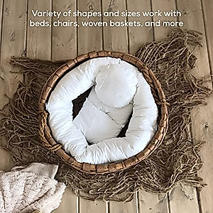 First Landings Newborn Posing Pillows - Photography Props for Baby Boy or Girl Photoshoots - Donut Pillow and 3 Posing Pillows