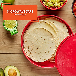 IMUSA Tortilla Warmer, 9", Red