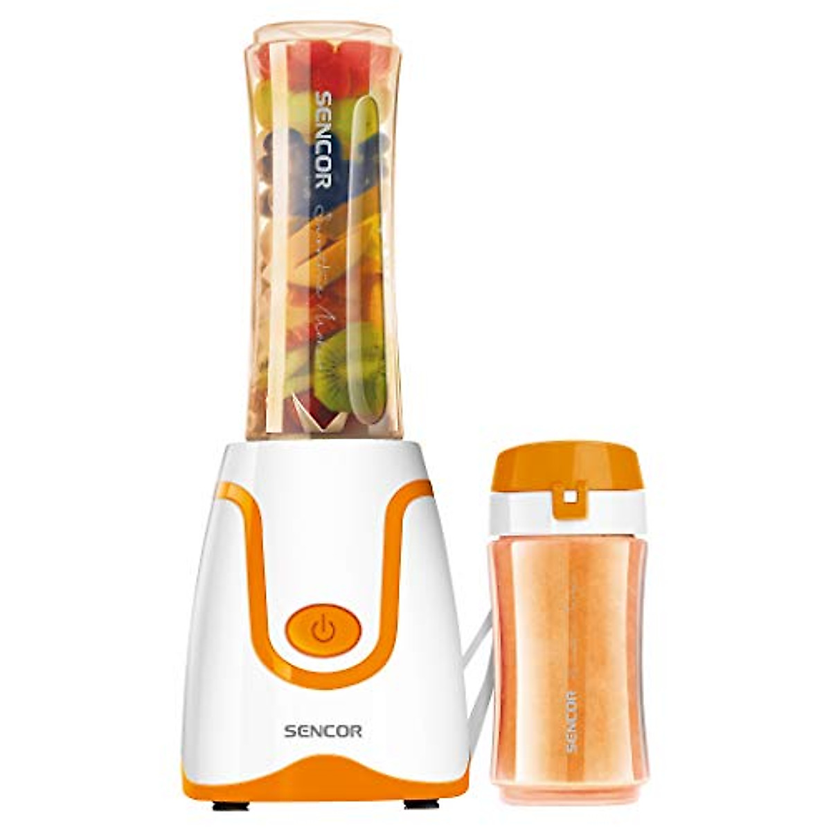 Sencor SBL2203OR 300W Smoothie Blender with 2 Impact Resistant BPA Free Bottles, Orange