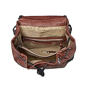 Concealed Carry Purse - Madelyn Backpack by Lady Conceal (Mahogany)
