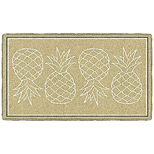 Brumlow MILLS Pineapple Fruit Home Decor Area Rug for Kitchen, Dining, Living Room, Bedroom or Doorway Mat, 20" x 34", Neutral