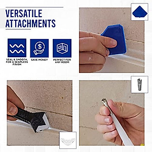 MIH TOOLS Caulking Tool Kit-[34 Pcs] 3 in 1 Silicone Caulking Tools, Grout & Caulk Remover Scraper, Sealant Finishing, Stainless Steelhead, Glass Glue Angle Scraper for Kitchen, Bathroom Floor, Window