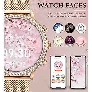 Iaret Smart Watch for Women (Call Receive Dial), Smart Watches for Android iOS Phones 1.32" Touchscreen Smartwatch with AI Voice Control Heart Rate Sleep Monitor Pedometer Waterproof Activity Tracker