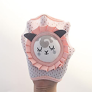 Axnhbubu 2Pairs Baby Knee pads for Crawling for Toddlers.Anti-Slip Adjustable Knee Pads Leg Warmers,Soft Protector with elastic sponge for Toddlers, Infants, Boys, Girls, Kids (Baby girls(pink))