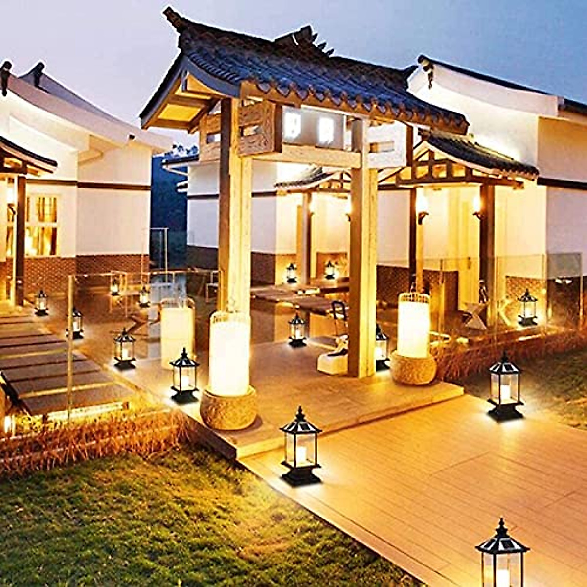 ZPTECH Outdoor wall light Outdoor Light Post Lamp Solar Lamp Column Lights Super Bright Patio Lights Aluminum Pole Light Home Outdoor Villa Waterproof Simple Garden Lights Wall Light Path Light Hangin