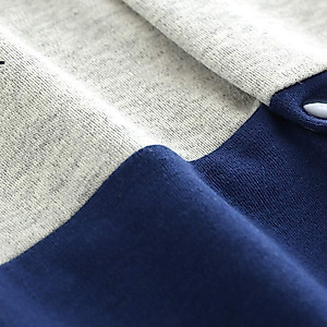 GORBAST Newborn Baby Boys' Gentleman Romper Clothes Suit Long Sleeve Jumpsuit Outfit with Bow Tie (0-3Months, SG046)