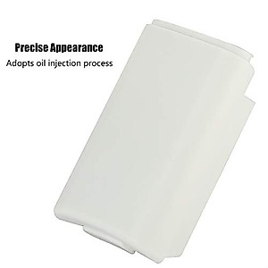 Battery Cover, Replacement Universal Oil Injection Process 5 PCS Easy to Install Anti-Abrasion Shell Case Cover Kit for Game Controller(White)