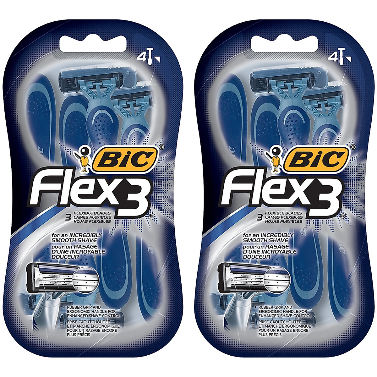 Bic Flex 3 men's shaver, 4 count (2 packs)