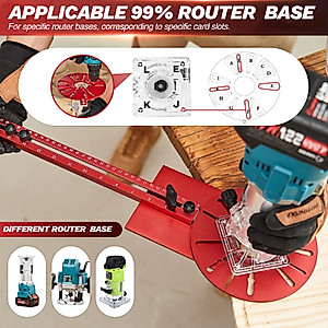 Saker Upgraded Router Milling Groove Bracket|Router Woodworking Tools|Cabinet Hardware Jig|Universal Router Circle Cutting Jig