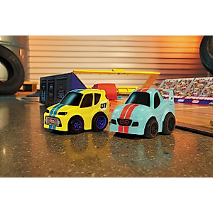 Little Tikes, My First Cars, Crazy Fast 3-in-1 Rollin’ Bowlin’ Racin’ Playset with 2 Exclusive Pullback Toy Car Vehicles, Goes up to 50ft!