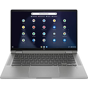 HP X360 2 in 1 Laptop 14" Touch-Screen FHD IPS Chromebook, Intel Core i3-1115G4 (Beats i5-1031G1), 8GB RAM, 128GB NVMe SSD, Backlit KB, Fingerprint Reader, Metal Body + TiTac Card (32GB)