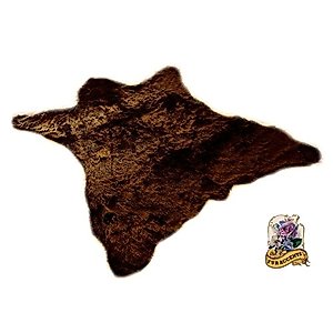 Premium Faux Fur Bear Skin Area Rug - Plush Shaggy Shag - Pelt - Hide - Sheepskin - Throw Carpet (5'x7', Grizzly Brown)