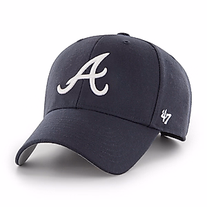 '47 MLB Team Color MVP Adjustable Hat, Adult One Size Fits All (as1, Alpha, one_Size, Atlanta Braves)