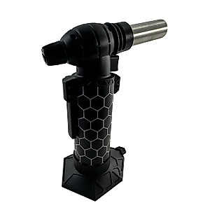 Arsenal Tools Jet Flame Wind-Proof Torch Lighter - Child-lock - Perfect for Camping, Kitchen, Backyard, Travel, Beach, BBQ, Mountain, Outdoors, Travel, Garage, and more (Black)