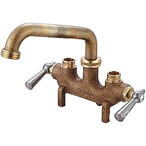 Central Brass 466 Two Handle Laundry Faucet Commercial Quality Wall Mount Easy Installation