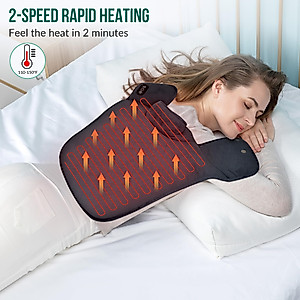 Snailax Heating Pad for Neck and Shoulders, Electric Heat Pad for Back Pain, Heating Pads with Massager, Weighted Heated Wrap, 24V Safety Volt, 2 Heat Levels & 5 Massage Modes, Gifts