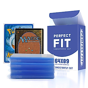 400 Pcs Ultra Clear Perfect Fit Sleeves for MTG, Perfect Inner Sleeves for Double Sleeving, Soft Penny Sleeve Snug Fit Baseball Sports Card Sleeves 64x89mm
