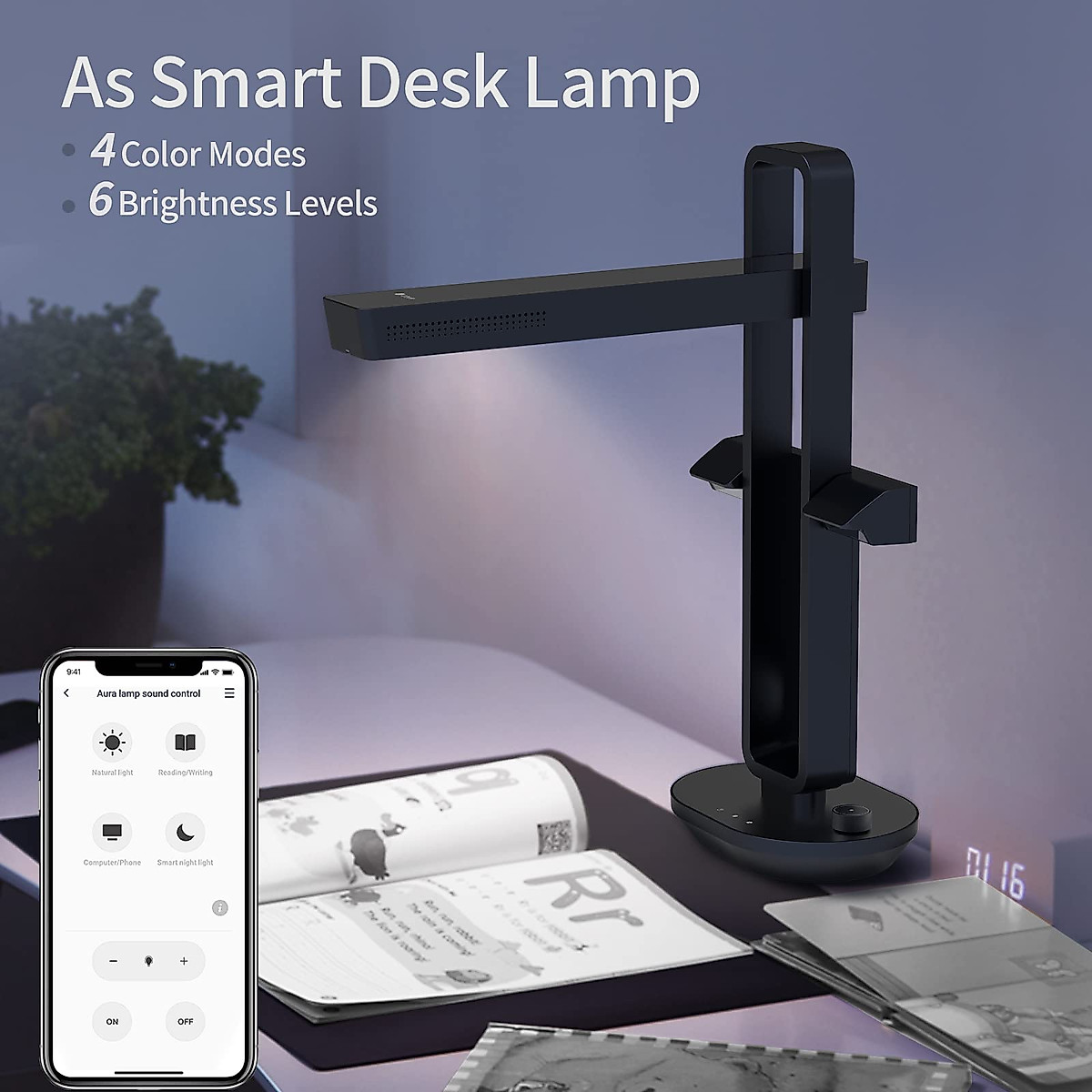 CZUR Aura Pro 14MP Document Scanner and Black Travel Backpack Bundle