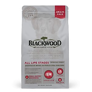 Blackwood Special Diet All Life Stages Dry Dog Food, 15Lb., Buffalo Meal & Field Pea Recipe, with Superfood Ingredients, Grain Free Dog Food