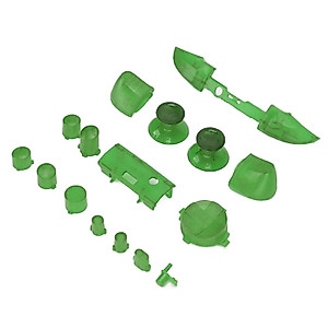 Replacement Full Set Bumper Buttons Compatible with Series X Series S Controller, Controller LB RB LT RT Bumper Buttons Repair Kit, Gamepad(Green)