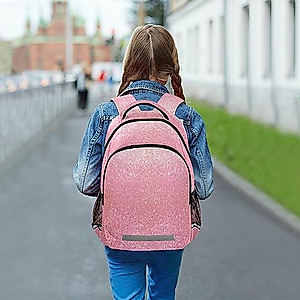 Eionryn Sparkly Pink Glitter Backpack Unicorn Galaxy Laptop Backpacks Book Bags Water Resistant Daypack Durable College Shoulder Bag Sports Travel Day Pack