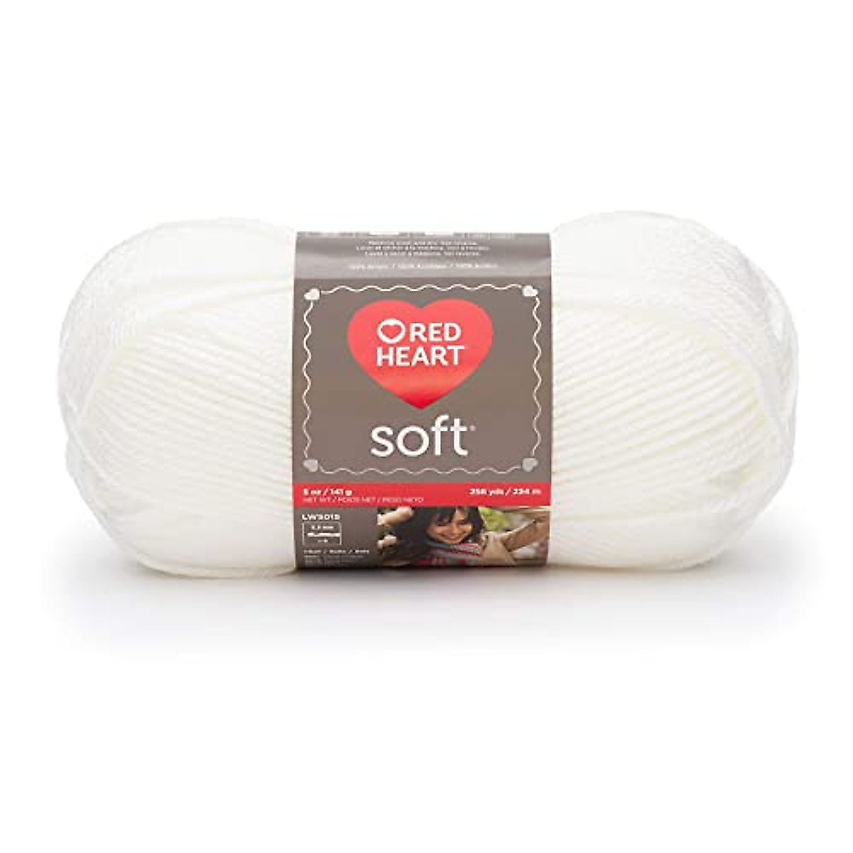 Bulk Buy: Red Heart Soft Yarn E728 (2-Pack) (White)