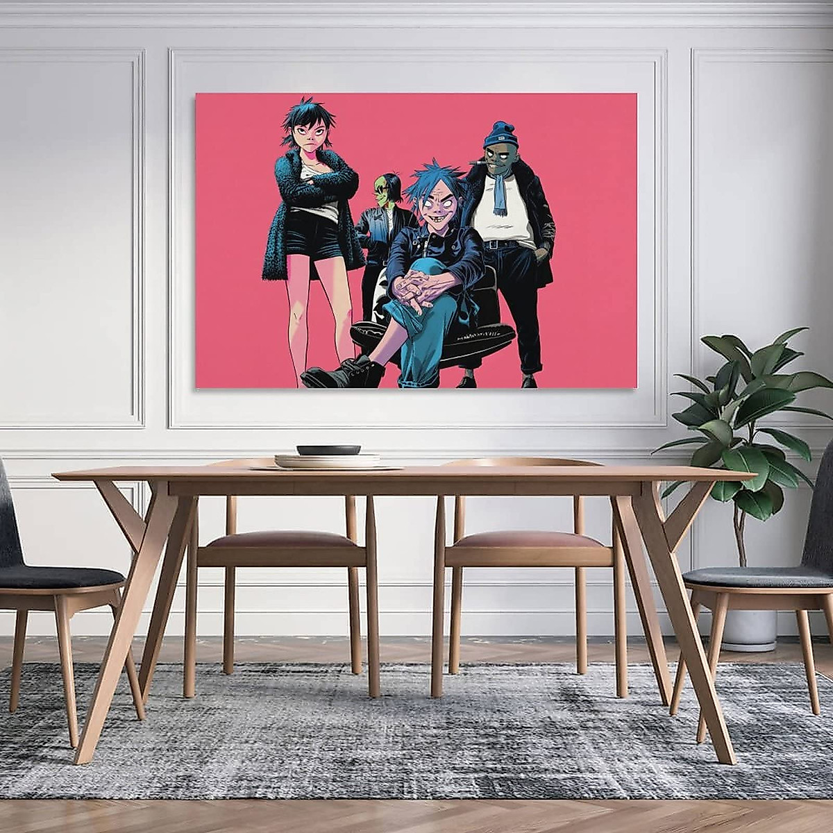 Fotuven England Rock Music Gorillaz Poster Canvas Art Poster And Wall Art Picture Print Modern Family Bedroom Decor Posters Unframe 12x18inch(30x45cm)