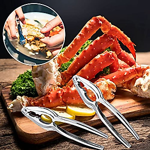 12 Pcs Crab Crackers and Tools, Heavy Duty Nut Crackers Seafood Tools for Crab Legs - Crab Nut Lobster Crackers Opener Cracker Tools for Kitchen Kits, Nut Cracker Set