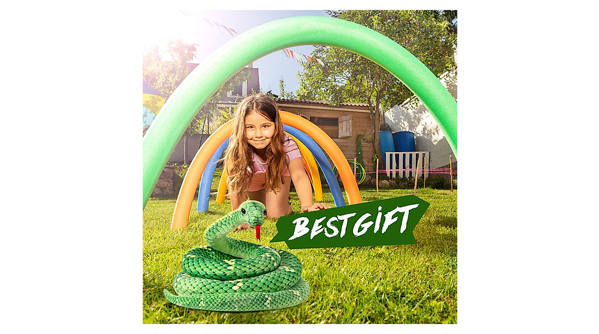 Lifelike 80" Giant Snake Plush - Perfect Prank & Kids Gift