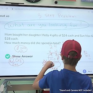 Vibe S1 4K UHD Smart Board, 55 Inch Digital Whiteboard for Office and Classroom, Electronic Presentation Meeting Device for Hybrid Work, Interative Touchscreen Display, Chrome OS and 250+ Free Apps