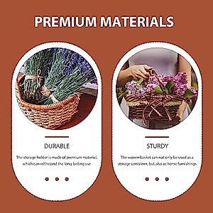 Cabilock Mini Rattan Storage Basket: Pumpkin Shaped Straw Trash Can Small Wicker Basket with Lid Round Woven Seagrass Baskets Woven Wastebasket Candy Bowl for Home Office Chocolate