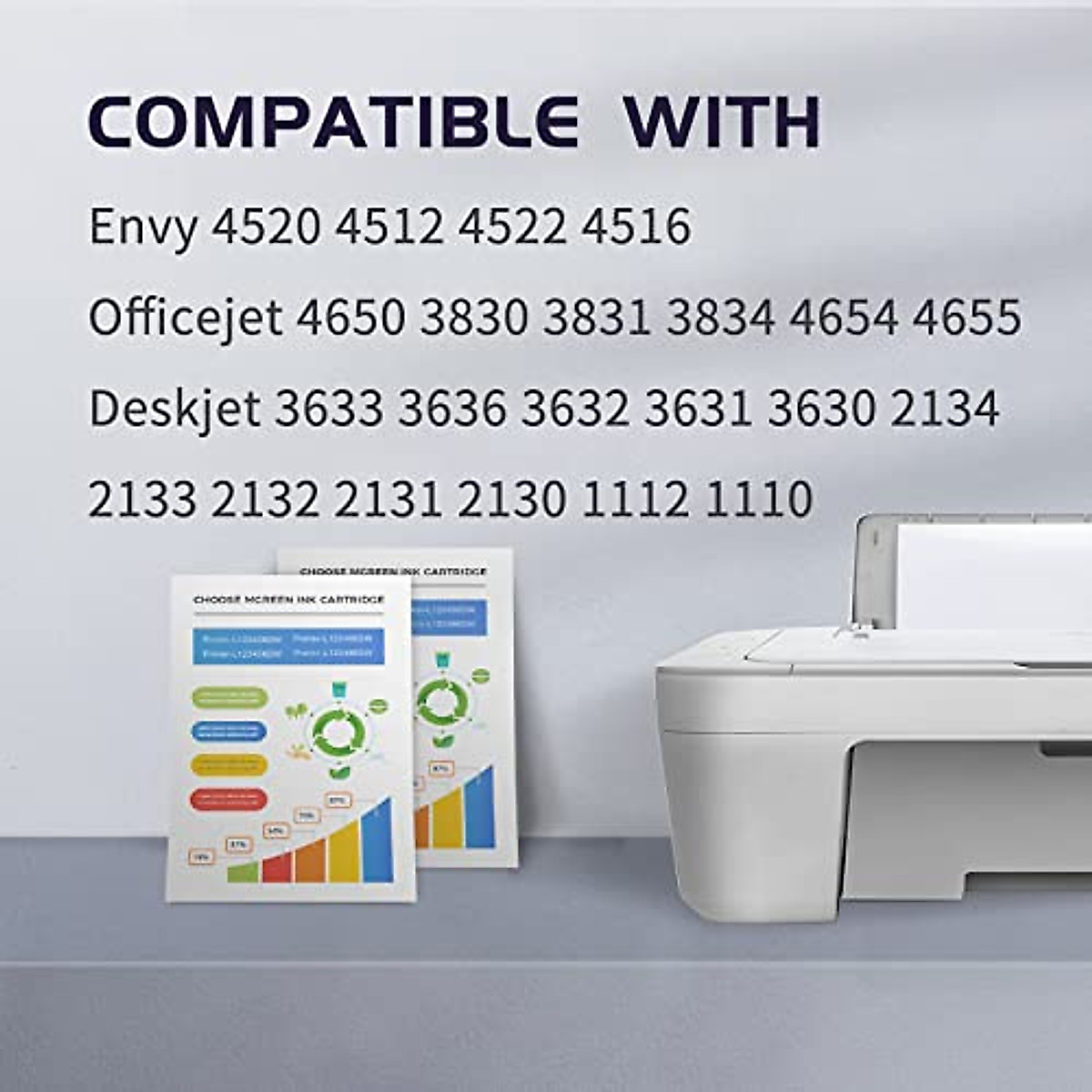 ZIPRINT Remanufactured Ink Cartridge Replacement for HP 63 Black Ink 63XL Compatible with OfficeJet 3830 5255 5258 Envy 4520 4512 4513 4516 DeskJet 1112 1110 3630 3632 3634 2130 2132 Printer(2Black)