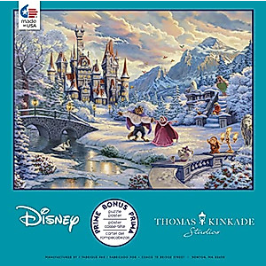 Ceaco - Thomas Kinkade - Disney Dreams Collection - Beauty and The Beast's Winter Enchantment - 750 Piece Jigsaw Puzzle